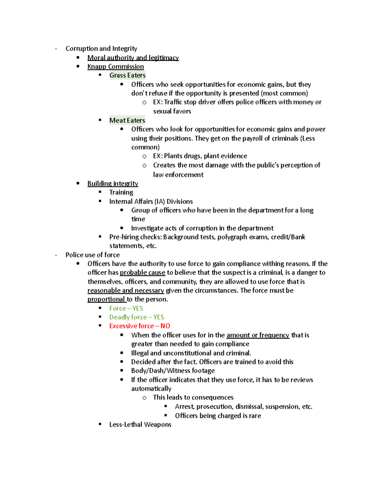 Corruption and Integrity - They get on the payroll of criminals (Less ...