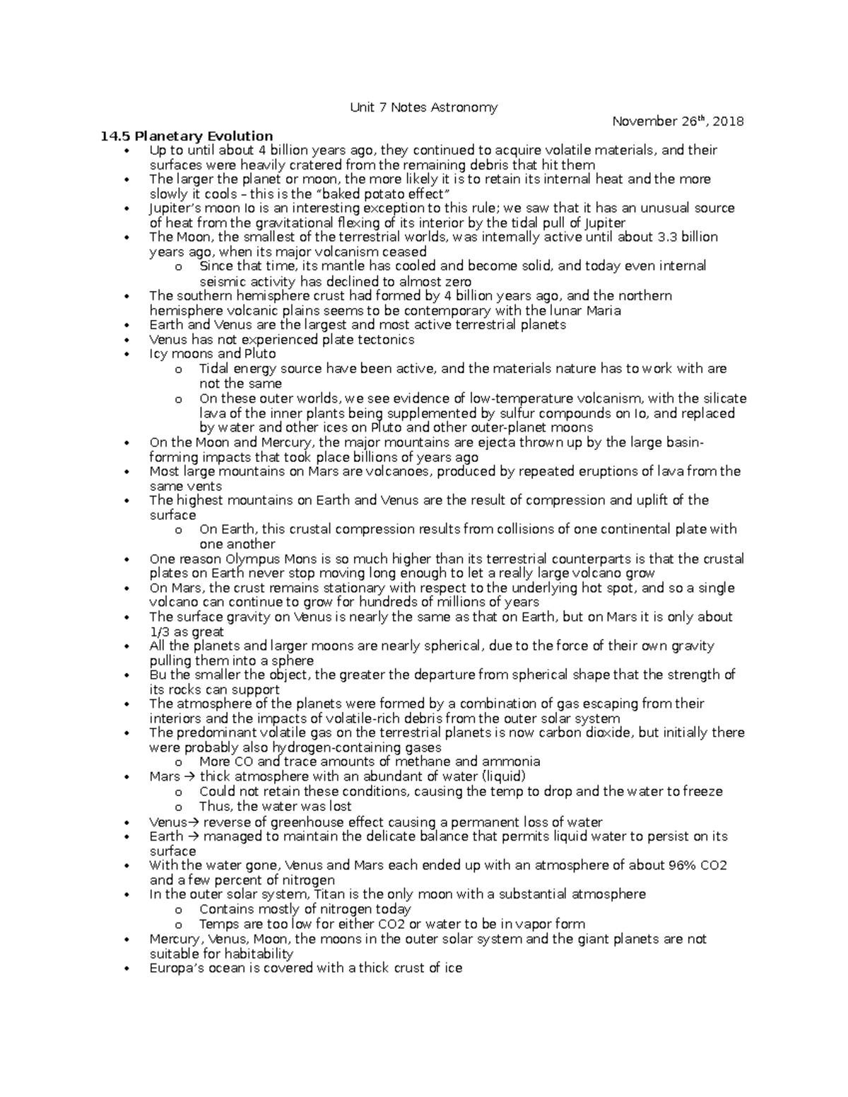 Unit 7 Notes Astronomy - Unit 7 Notes Astronomy November 26th, 2018 14 ...
