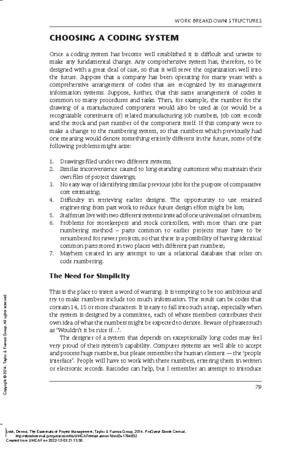 The Essentials of Project Management - (Choosing a Coding System ...