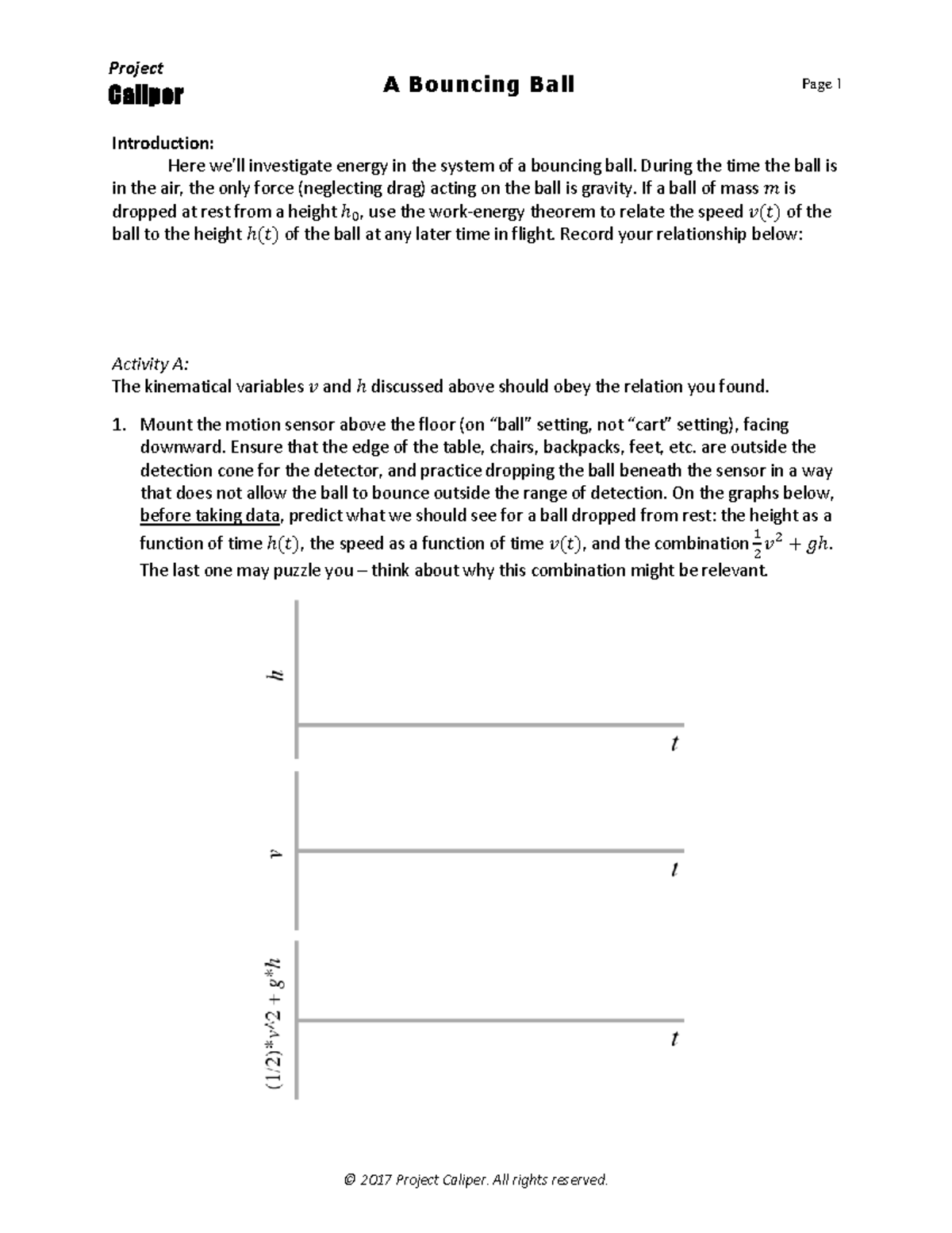 L7 - A Bouncing Ball - Lab - Caliper A Bouncing Ball Page 1 ...