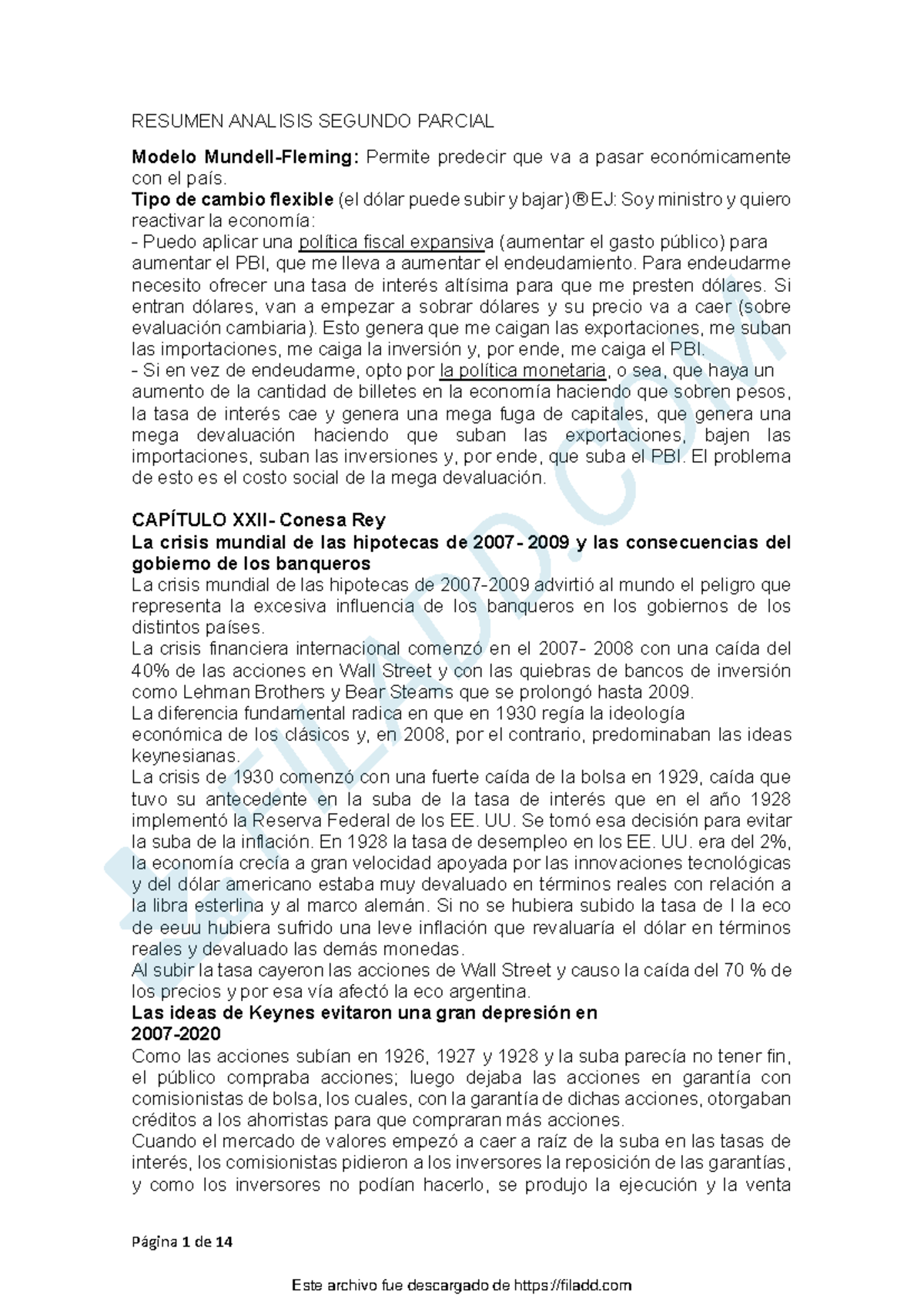 Resumen Analisis Segundo Parcial - Página 1 de 14 RESUMEN ANALISIS SEGUNDO PARCIAL Modelo - Studocu