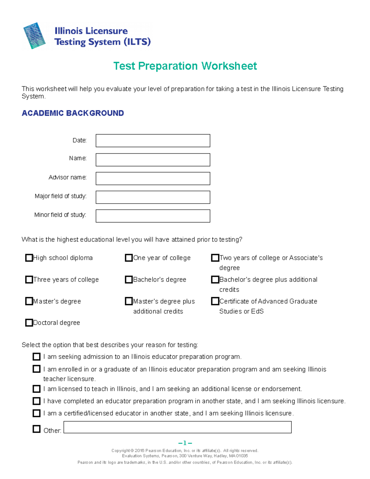 IL Test Prep Worksheet - eey4teg54y45t4g - SPD-200 - GCU - Studocu