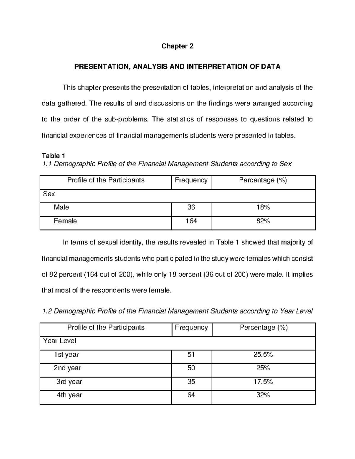Chapter 2 For Education Purposes Chapter 2 PRESENTATION ANALYSIS