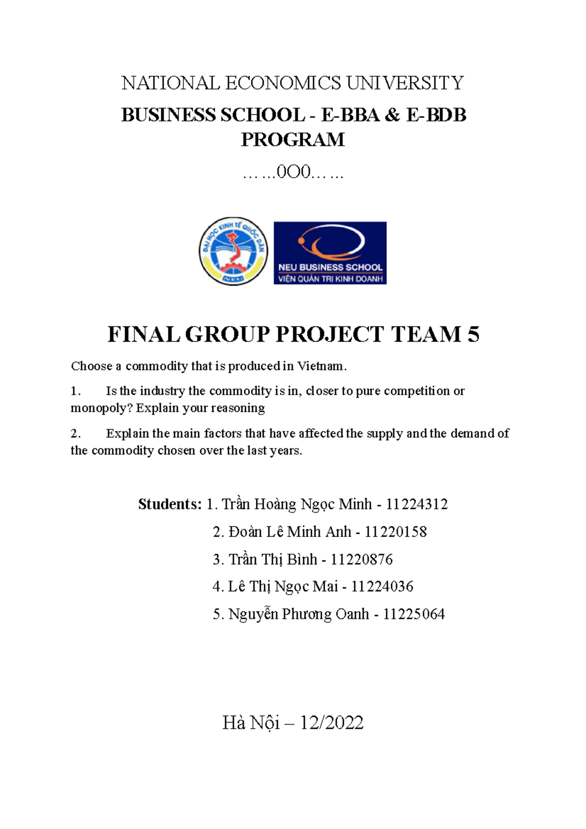 Final-group-project - bài tập lớn - NATIONAL ECONOMICS UNIVERSITY ...
