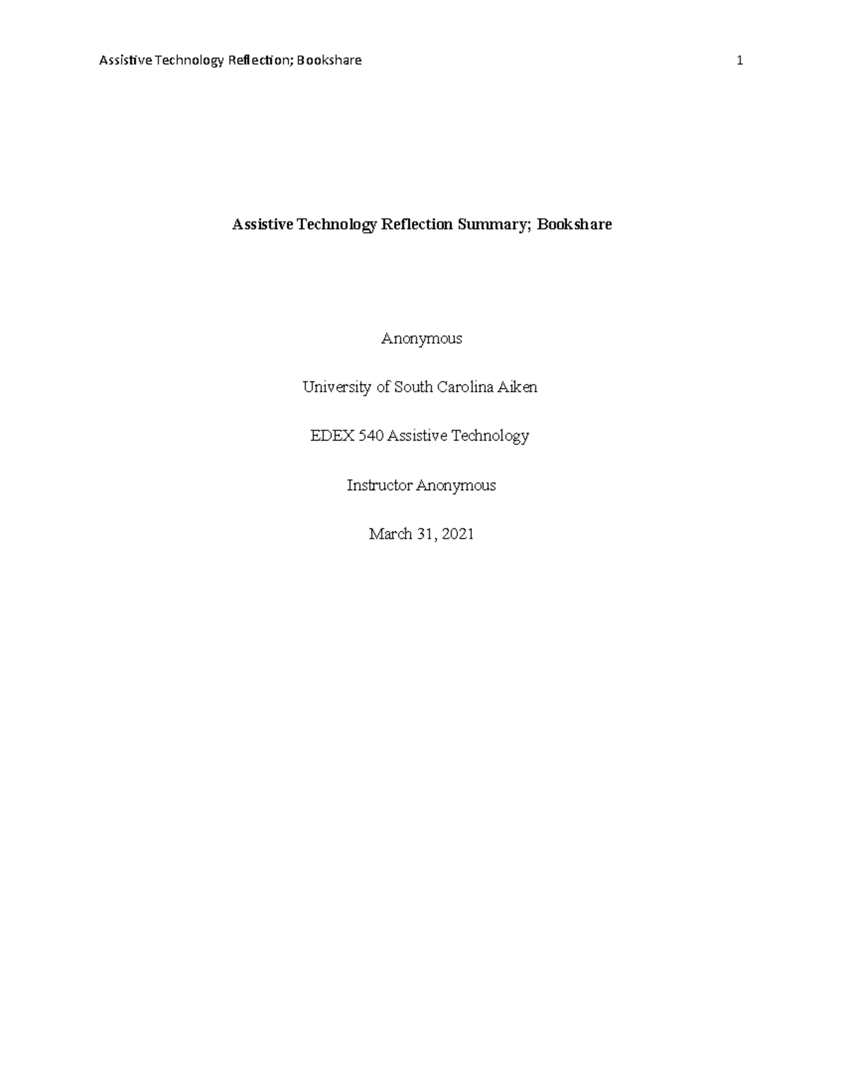 Assistive Technology Bookshare summary - Assistive Technology ...