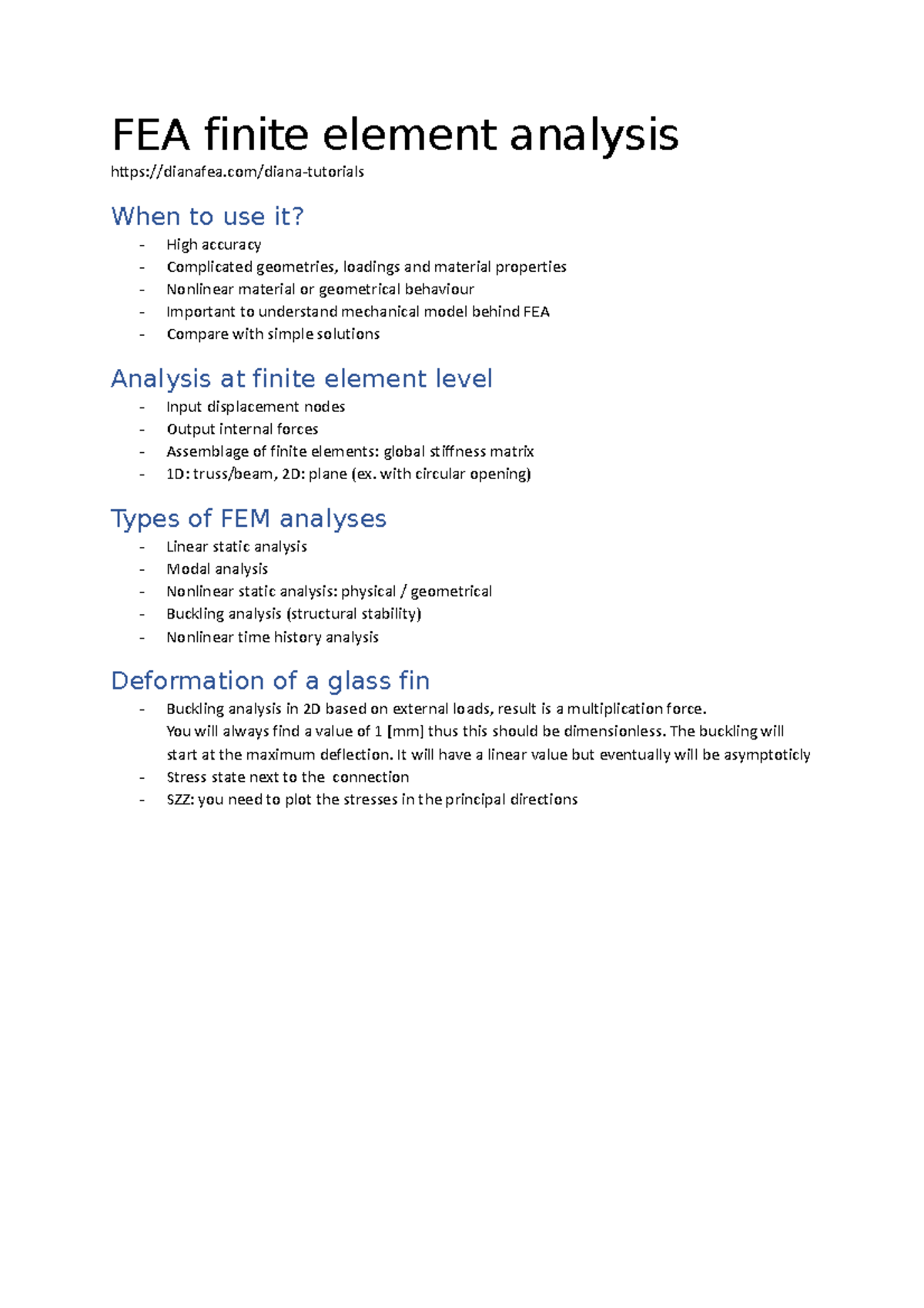 College 10-3 - FEA finite element analysis dianafea/diana-tutorials ...