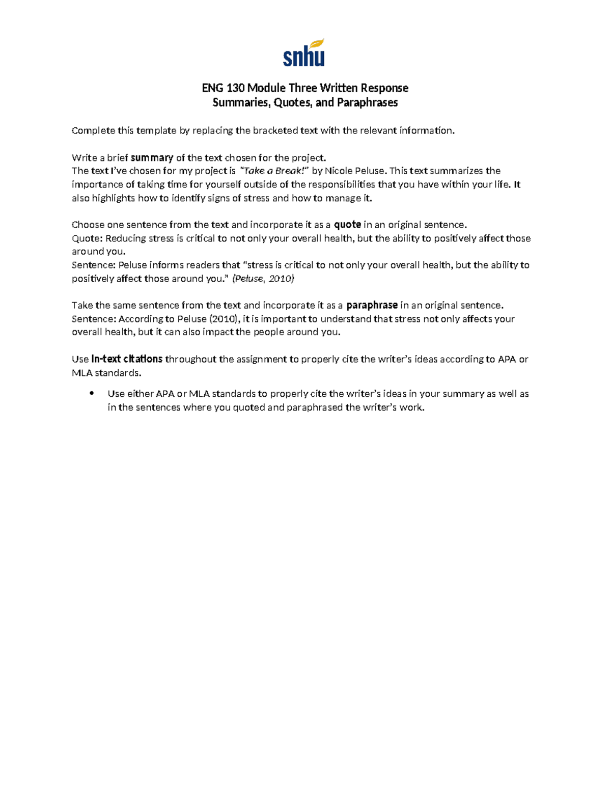 ENG 130 Module Three Written Response 3-2 - ENG 130 Module Three ...