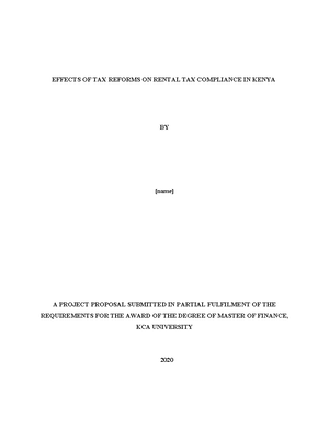 KCAU STD Project Format With Proposal - STANDARD GUIDE TO RESEARCH PROJECT PROPOSAL AND FINAL ...