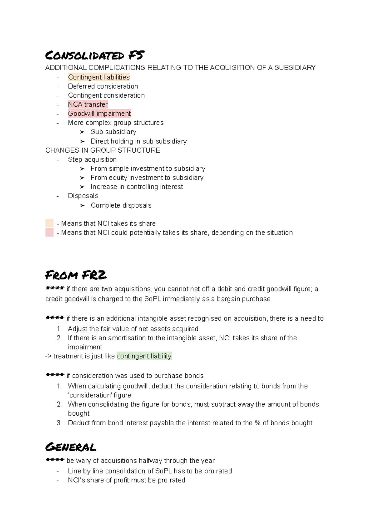 AFR Consolidated FS Notes - Consolidated FS ADDITIONAL COMPLICATIONS ...