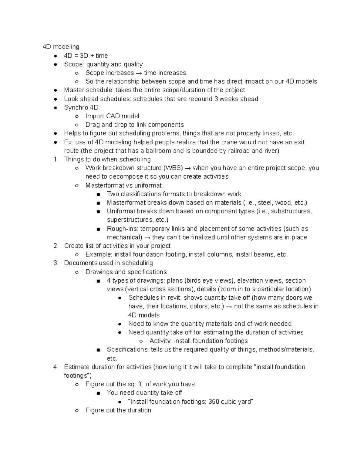 4d modeling - Lecture notes 1 - 4D modeling 4D = 3D + time Scope ...