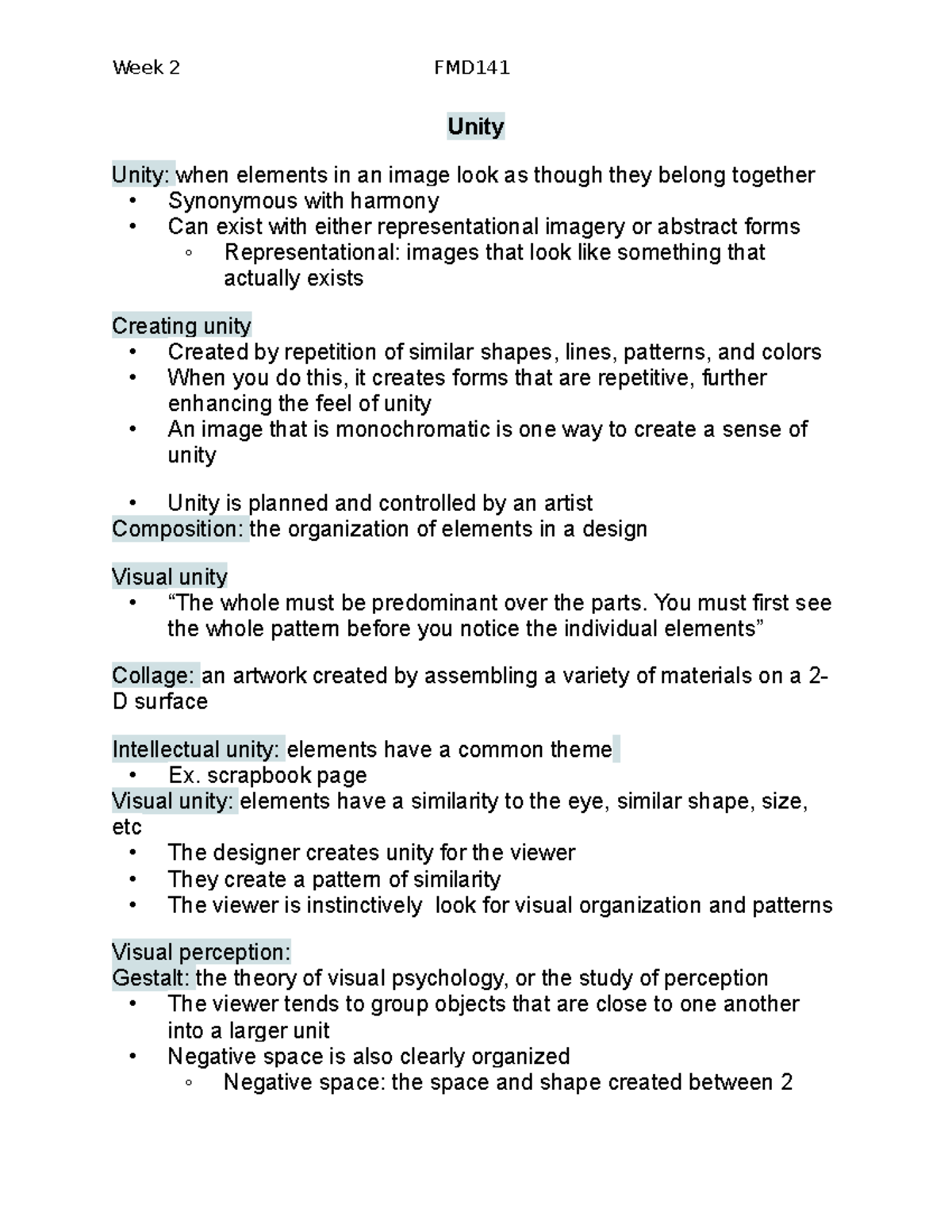 Unity - Week 2 - Week 2 FMD Unity Unity: when elements in an image look ...