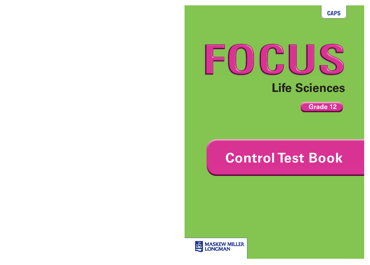 9780636147485 - Life Sciences Grade 12 Control Test Book CAPS 1 Grade ...