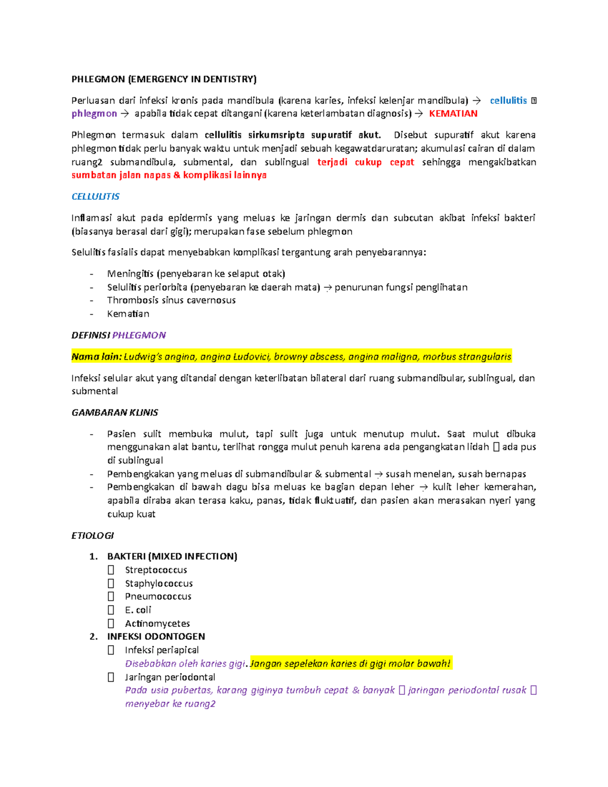 LECT 25 Phlegmon - Catatan untuk Semester VI Blok Medical Emergency ...