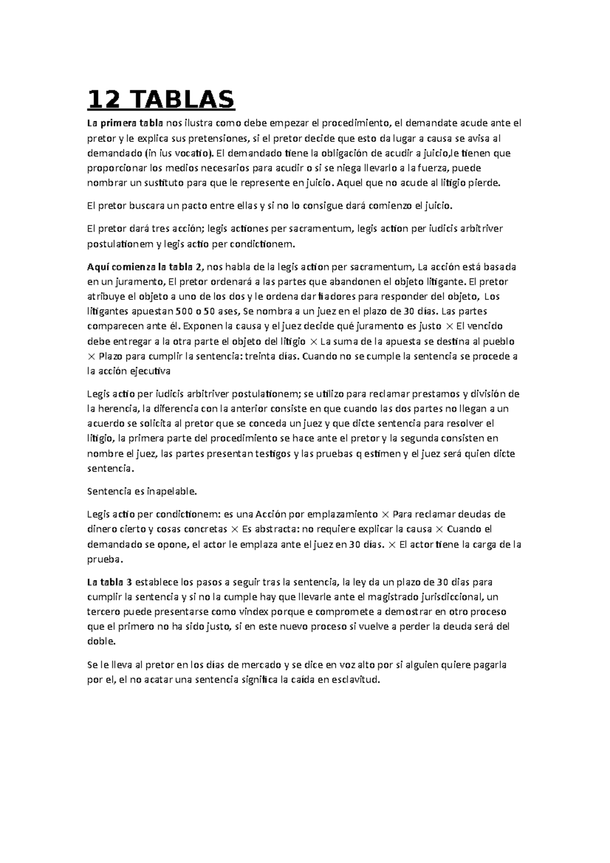 resumen de las 12 tablas - 12 TABLAS La primera tabla nos ilustra como ...