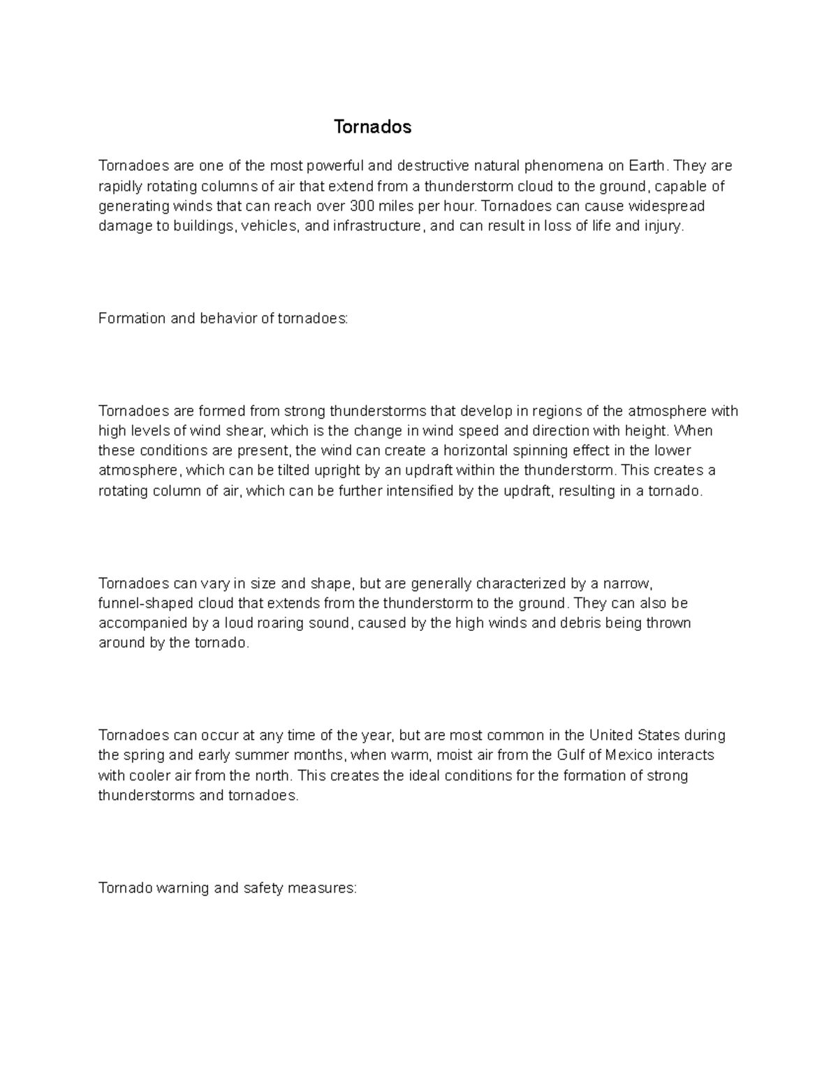 Tornados - Tornado - A violently rotating column of air touching the ...