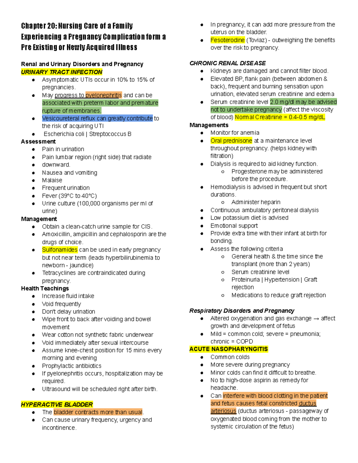 Chapter 20- Nursing Care of a Family Experiencing a Pregnancy ...