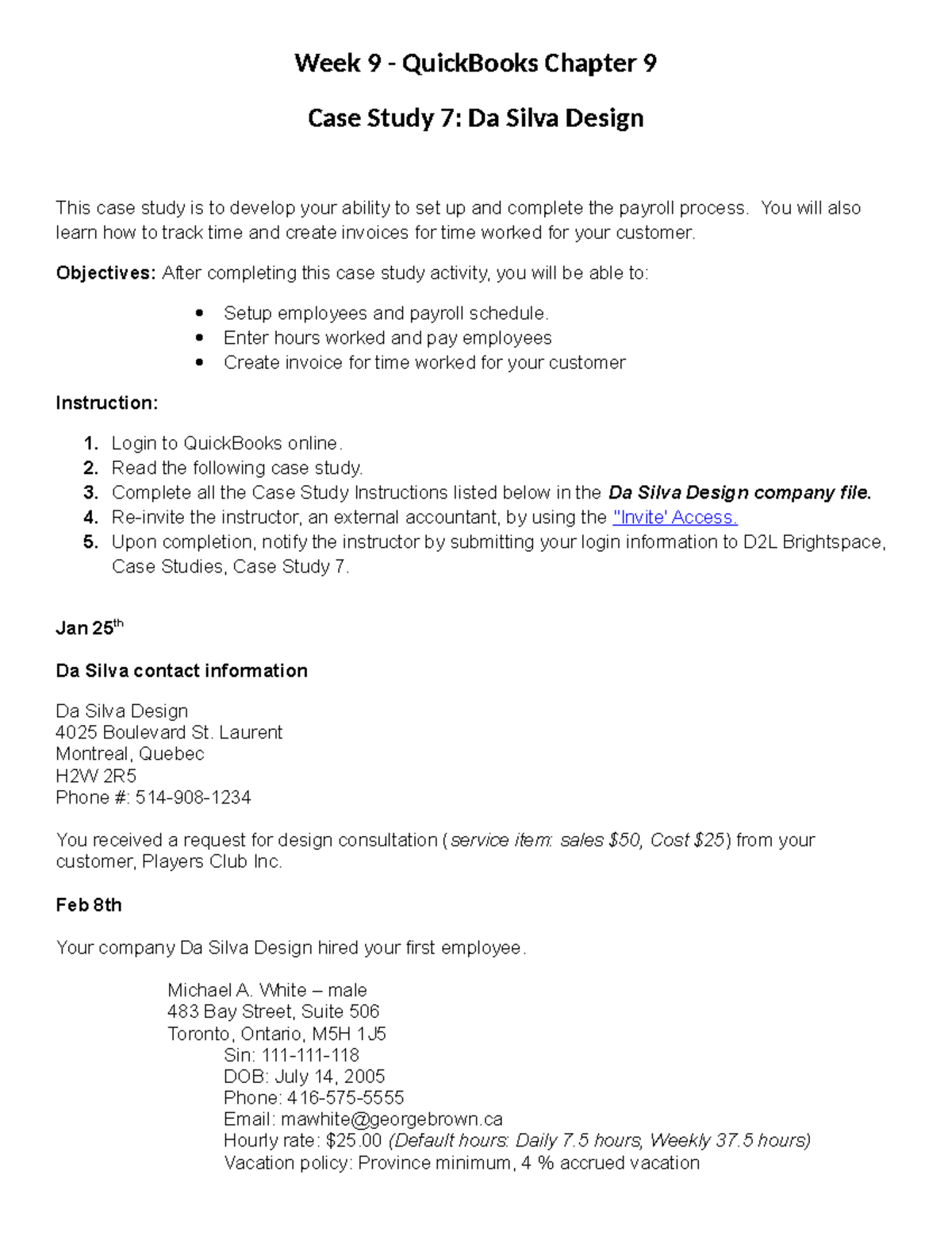 W23-QBO- Case Study - Wk 9 - Class Practise C9 - Week 9 - QuickBooks ...