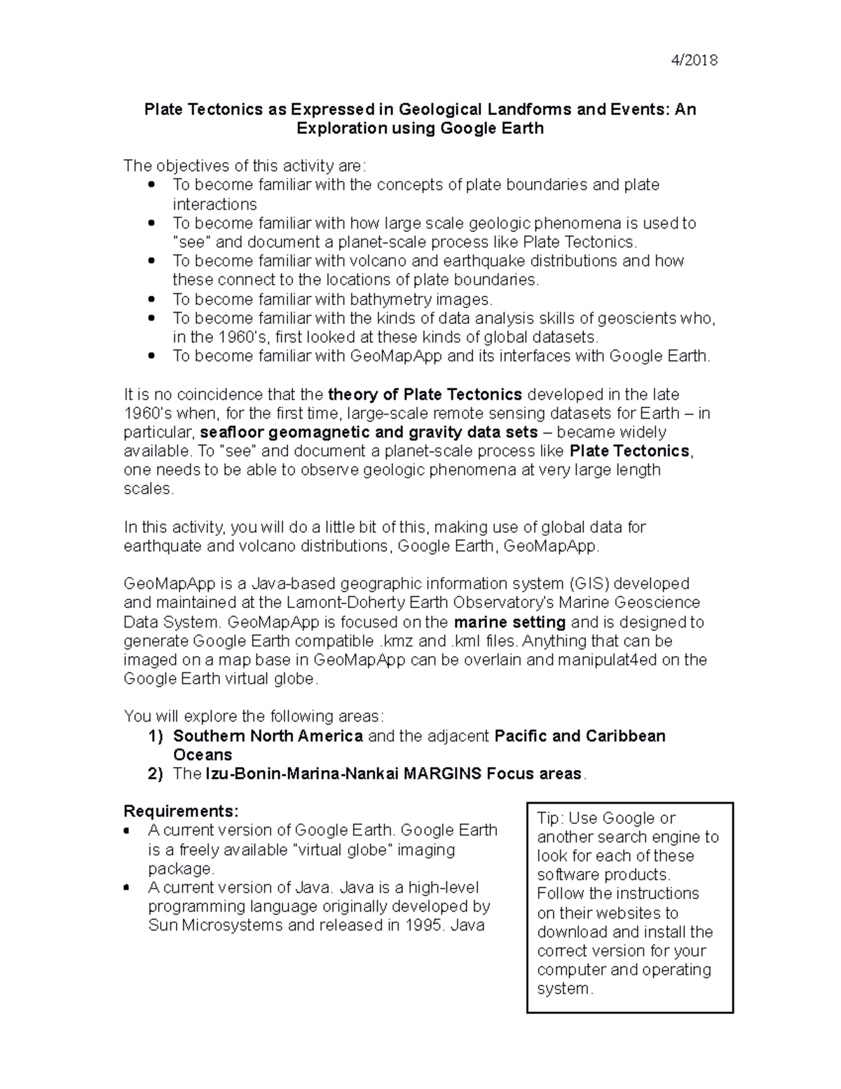 05 Plate Tectonics as Expressed in Geological Landforms and Events - To ...