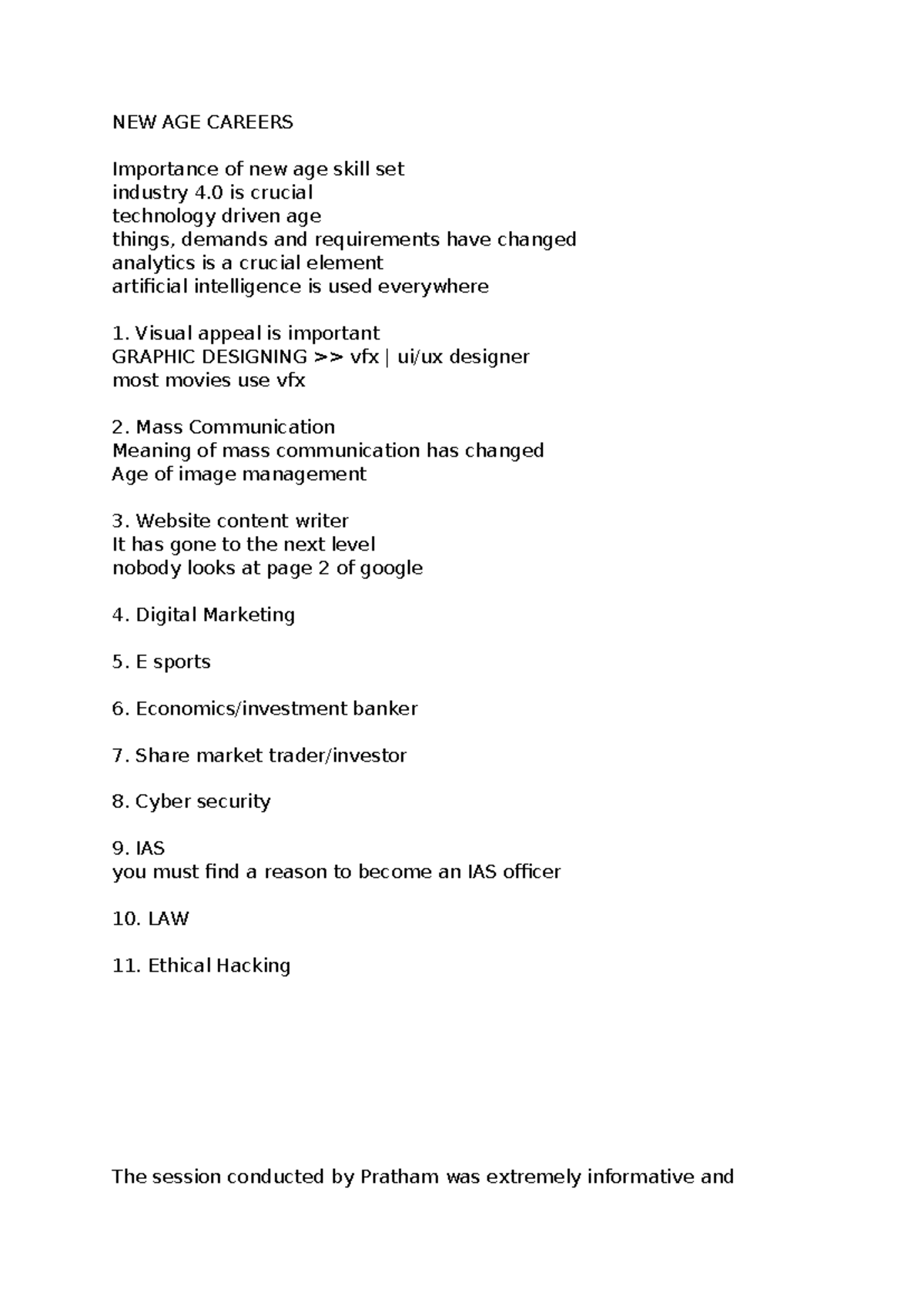 Document 1 - yes - NEW AGE CAREERS Importance of new age skill set ...