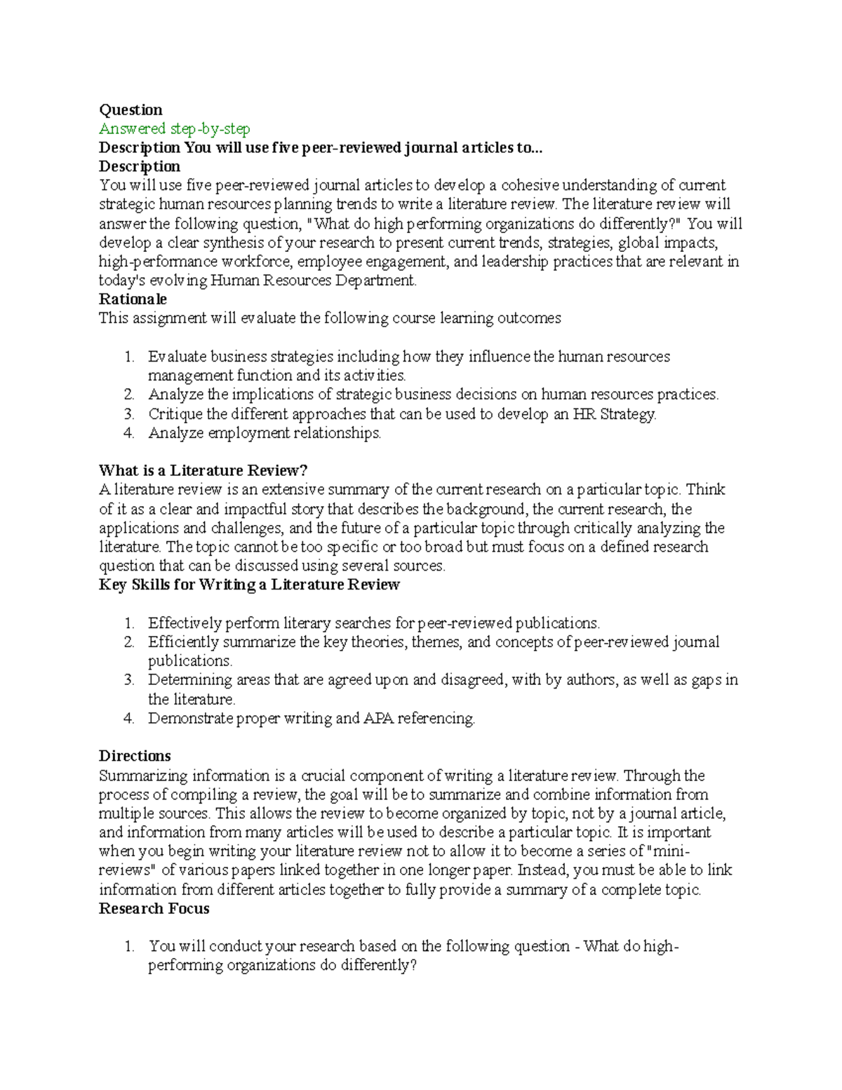 Assignment 3 - Question Answered step-by-step Description You will use ...