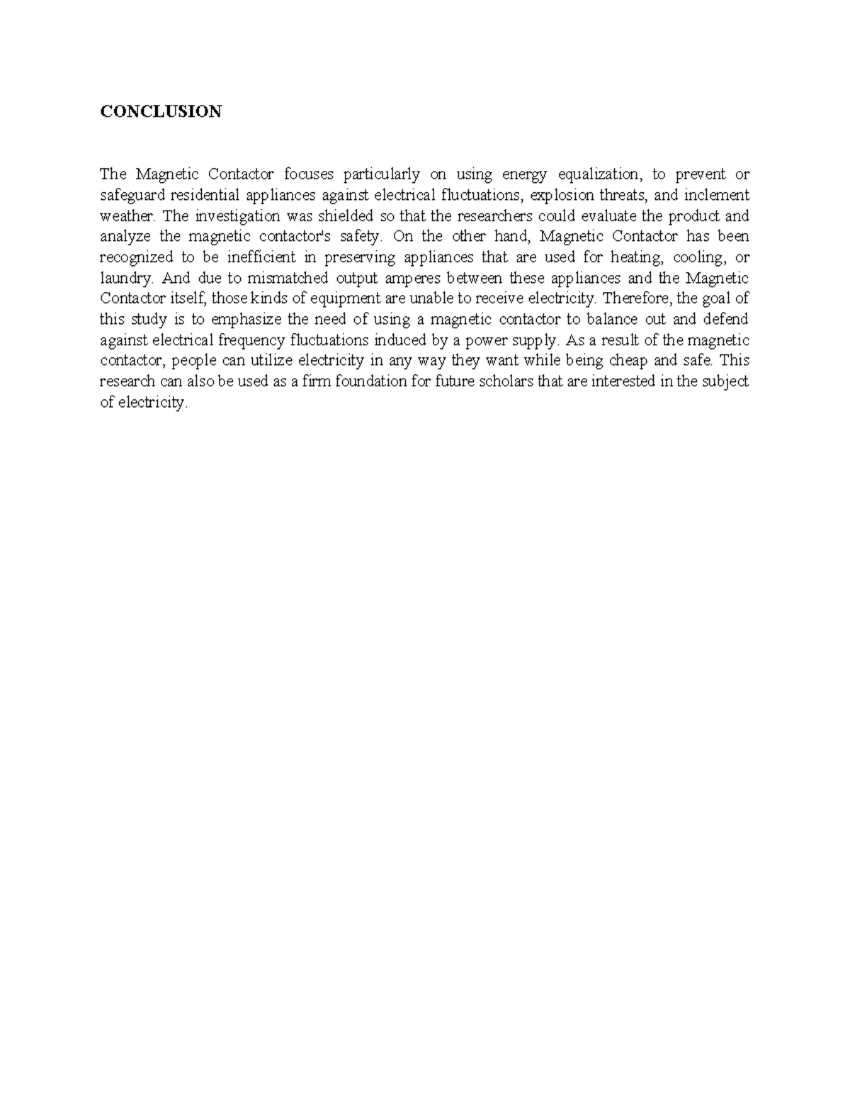 Conclusion - Summary Science, Technology, Engineering and Mathematics ...