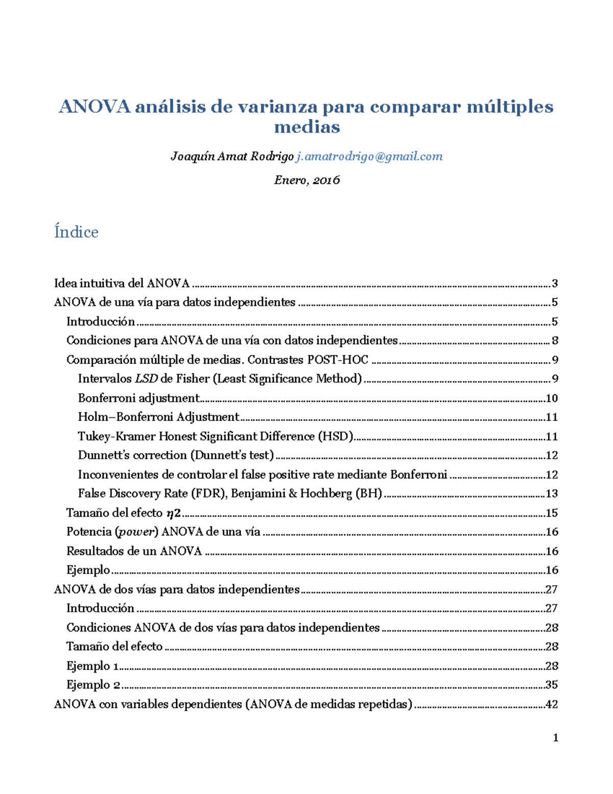 19 Anova an lisis de varianza para comparar m ltiples medias - ANOVA análisis de varianza para ...