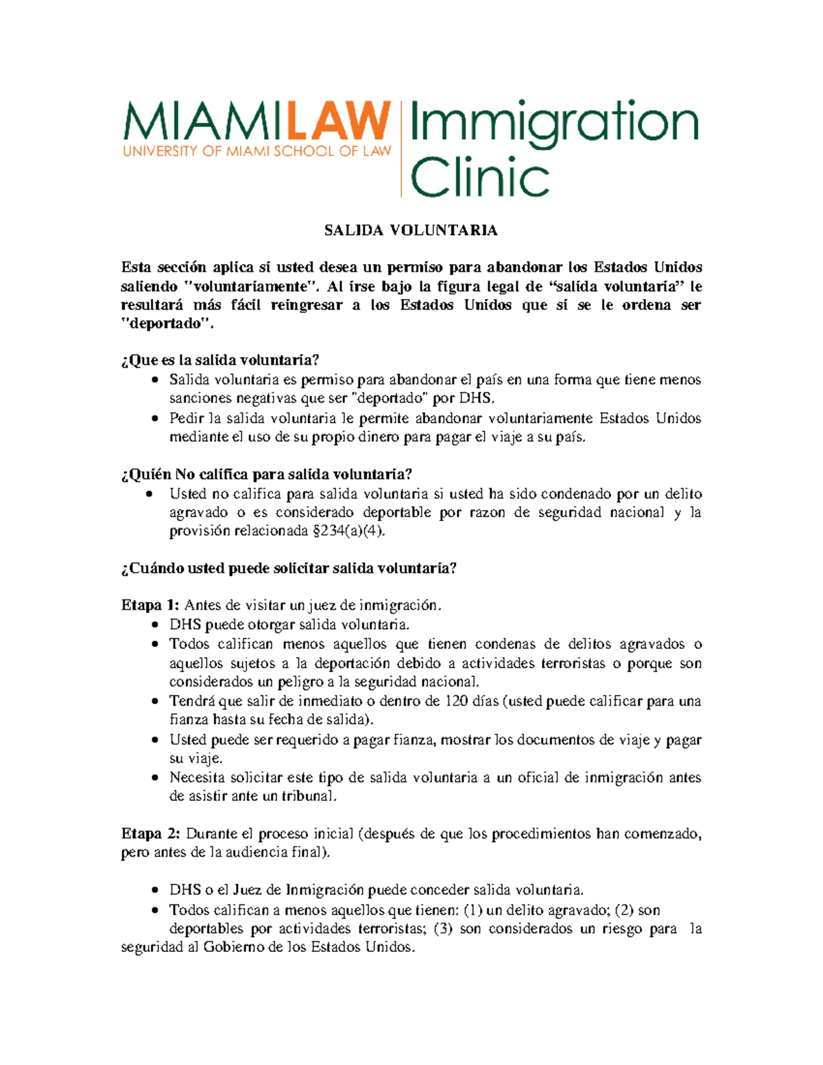 6 voluntary departure spanish - SALIDA VOLUNTARIA Esta sección aplica ...