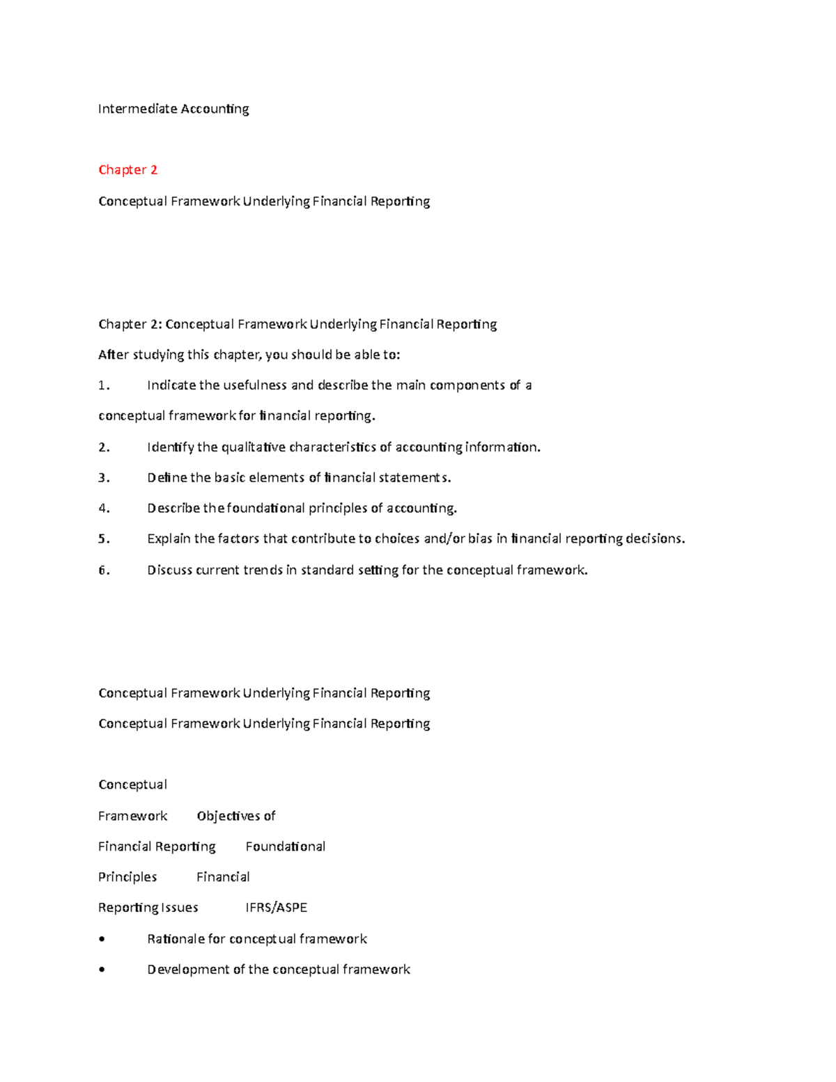 Chapter 2Financial Accounting 1 - Intermediate Accounting Chapter 2 Conceptual Framework ...