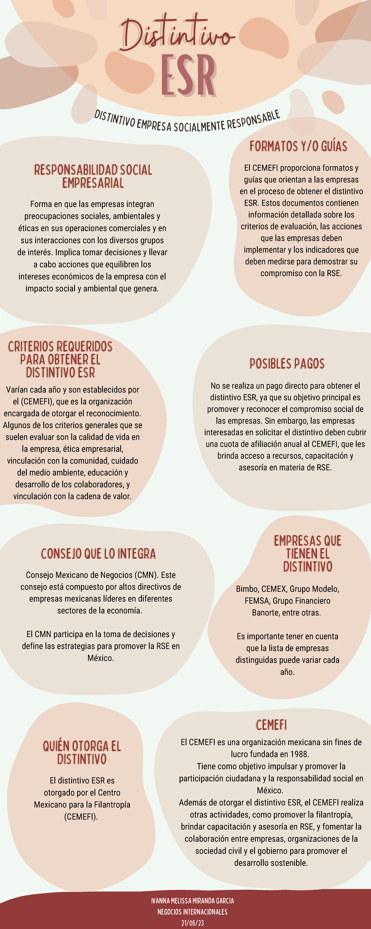 Infografia informativa Distintivo Empresa Socialmente Responsable (ESR ...
