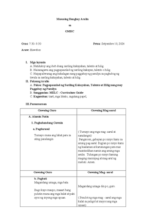 A Detailed Lesson Plan in Mathematics 4 COT - Objectives A. Describe ...