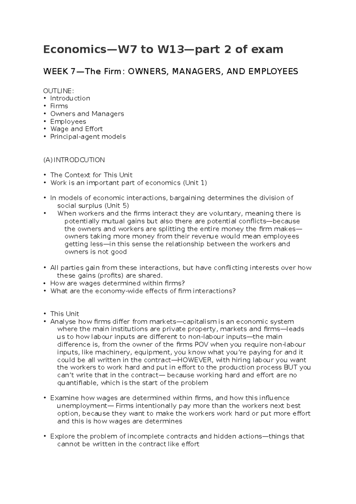 Economics Lecture Notes–Weeks 7 to 12 (with diagrams) - Economics—W7 to ...