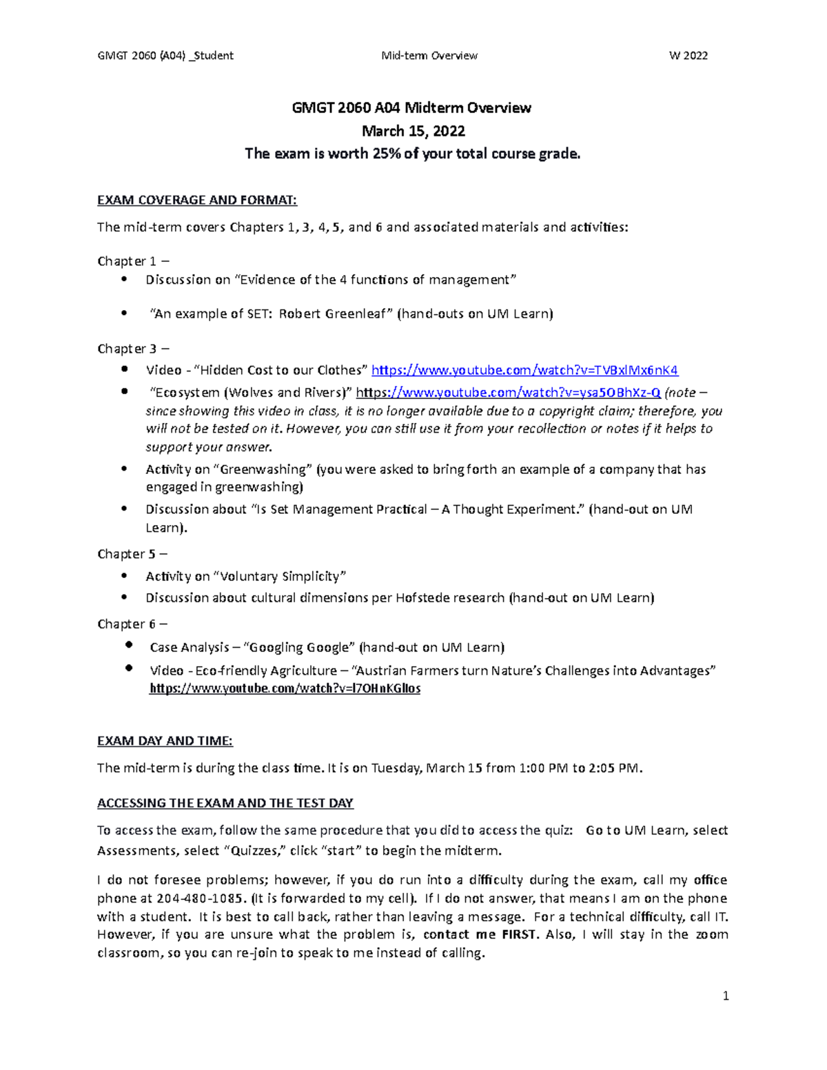 GMGT 2060 A04 Midterm Overview W 2022 Student - GMGT 2060 A04 Midterm ...
