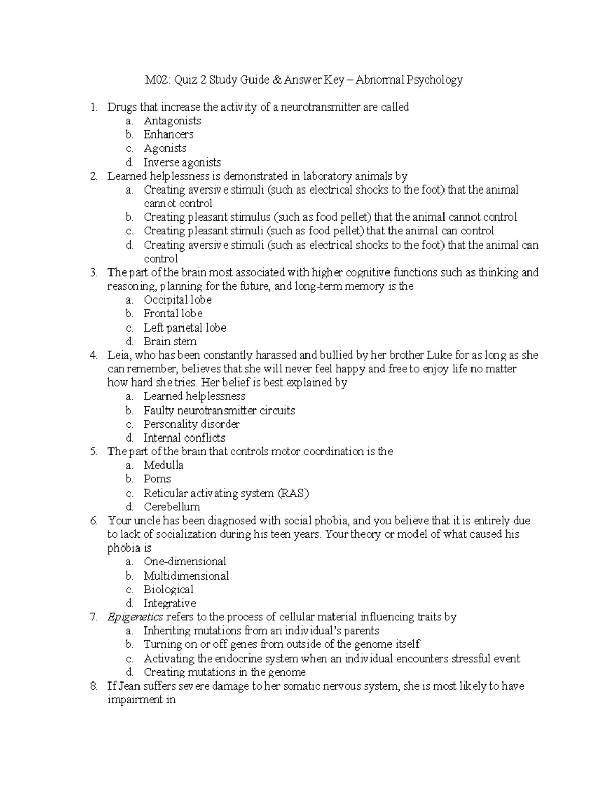 Quiz 2 Study Guide & Answer Key - M02: Quiz 2 Study Guide & Answer Key ...