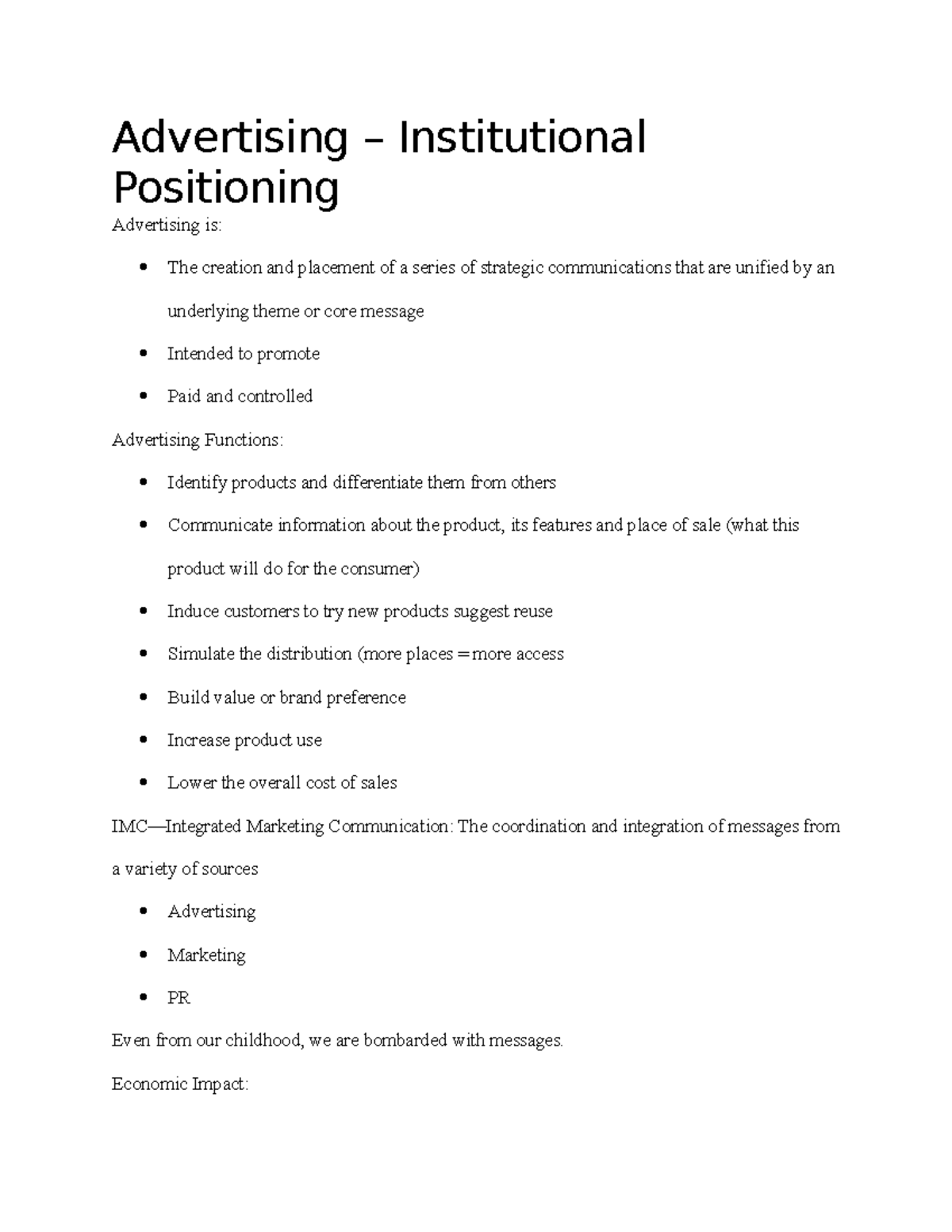 Advertising - Economic Impact: 2% of America’s GDP US highest per ...