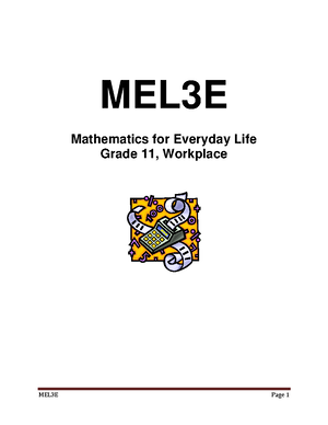 MEL3E- Unit 1 - Lessons - Practice - MEL3E Mathematics for Everyday ...