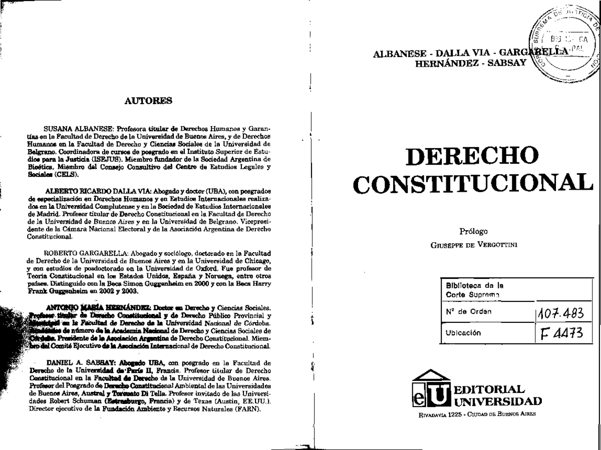 Gargarella Constitución Y Democracia Principios De Derechos Humanos