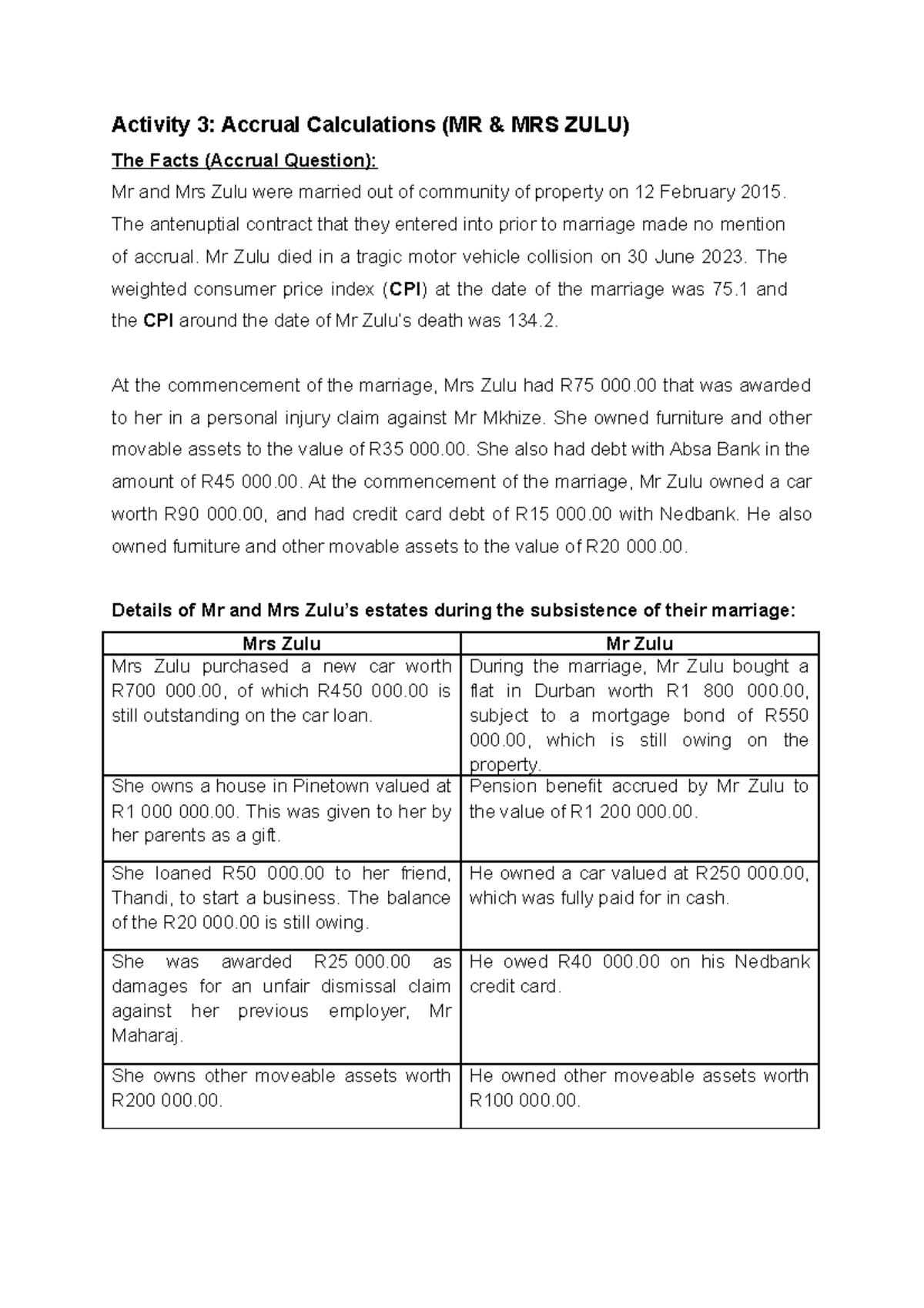 Accrual Activities 3 4 - Activity 3: Accrual Calculations (MR & MRS ...