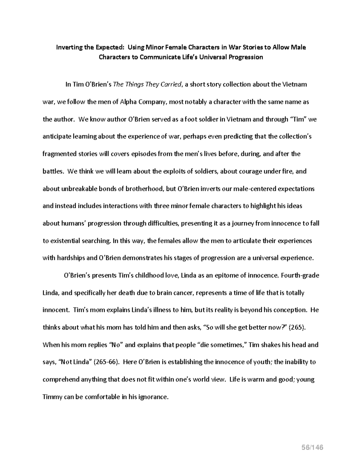 English A Language And Literature HL Essay Examples Inverting The