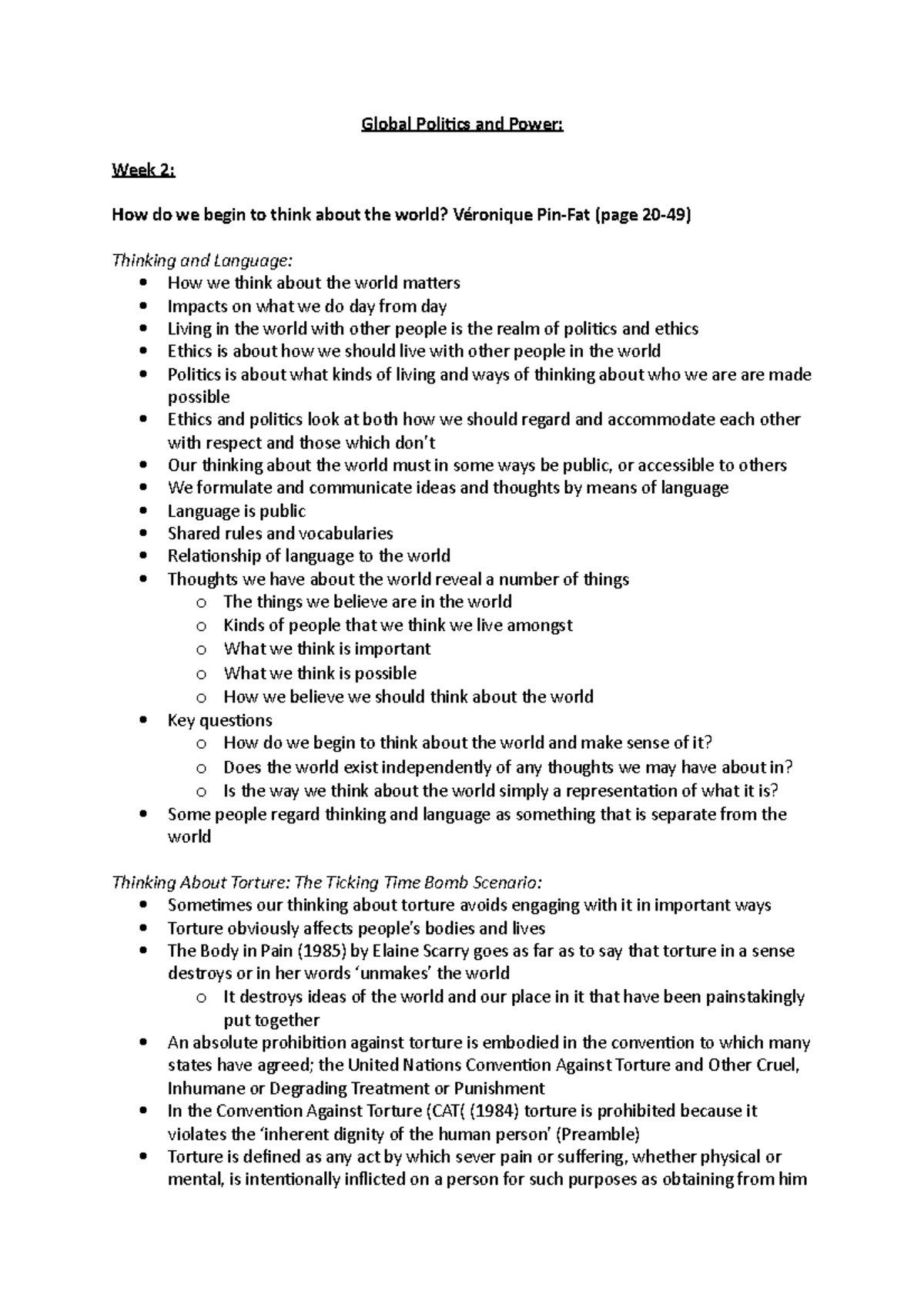 Global Politics and Power - Global Politics and Power: Week 2: How do ...