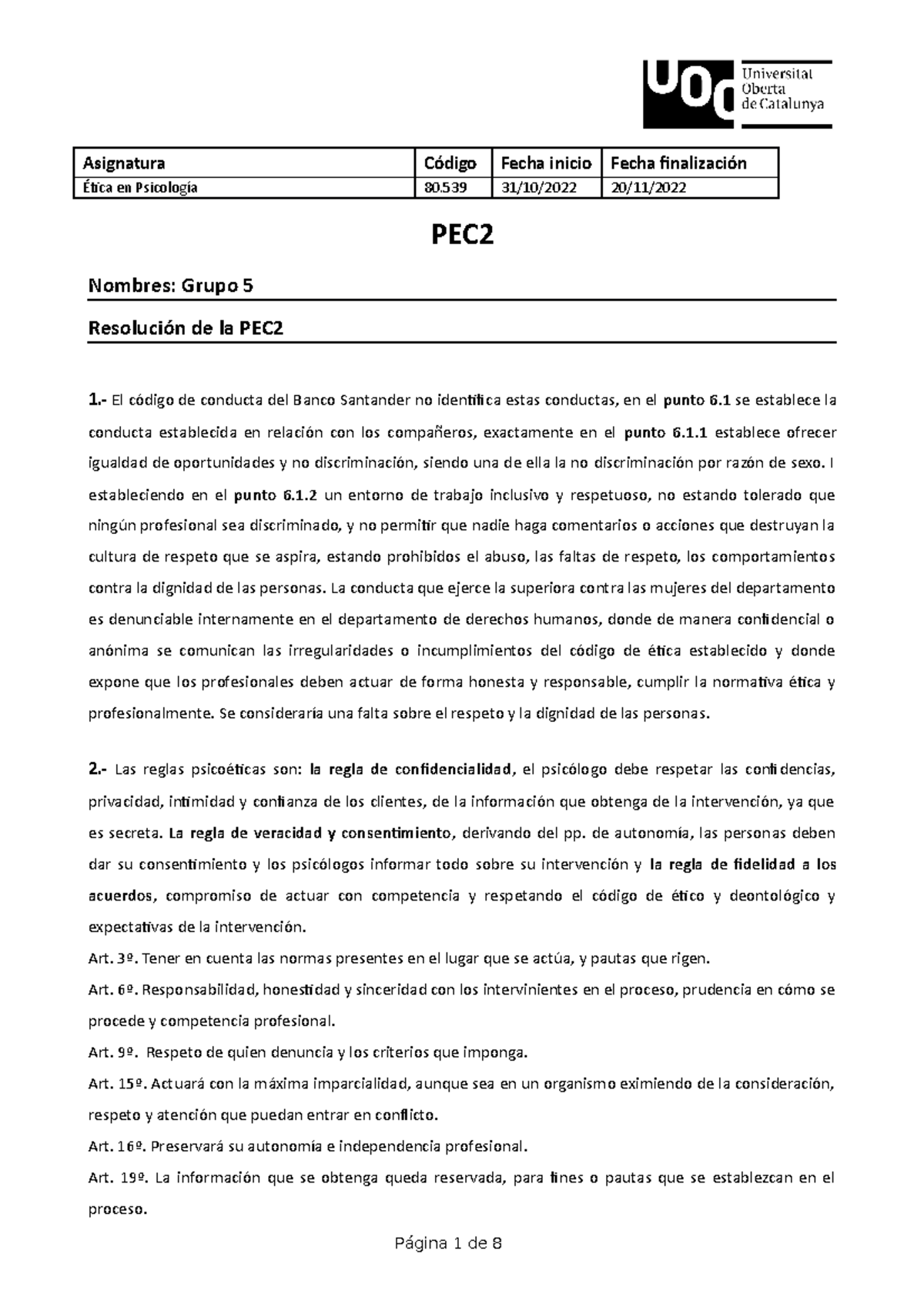 80.539 PEC2 20221 plantilla entrega - Ética en Psicología 80 31/10/2022 20/11/ PEC Nombres ...