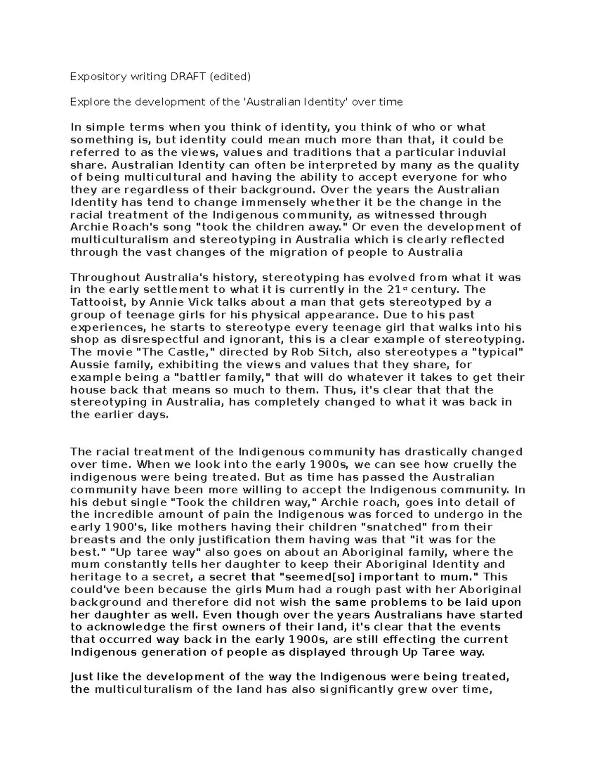 Expository writing Draft - Expository writing DRAFT (edited) Explore ...