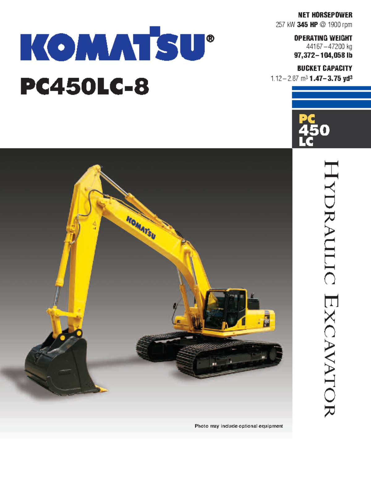 Catalogo-PC450LC-8 - MAQUINARIA - PC450LC- NET HORSEPOWER 257 kW 345 HP ...