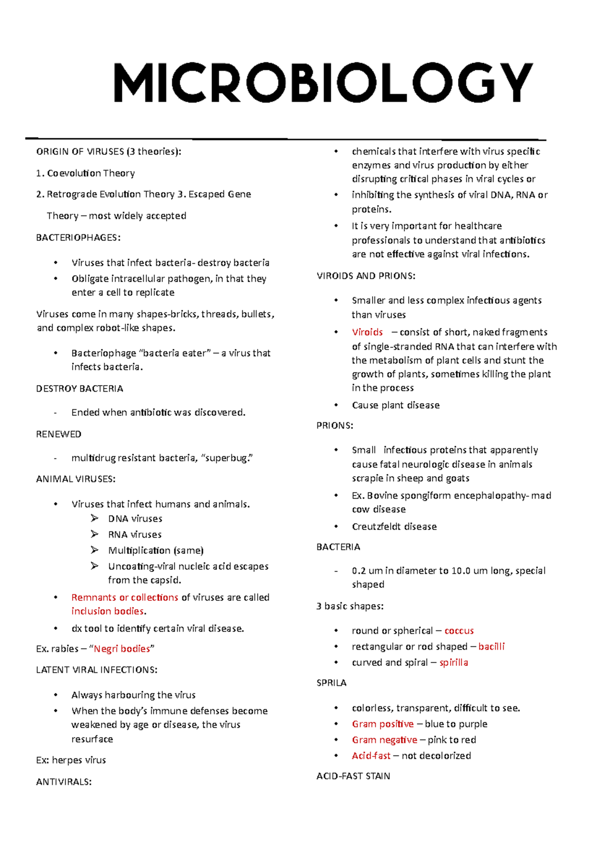 Microbiology - Origin Of Viruses and Bacteria - ORIGIN OF VIRUSES (3 ...
