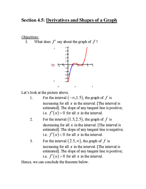 Notes Calculus I Section 4.5 Curve Sketching - Section 4: Curve ...