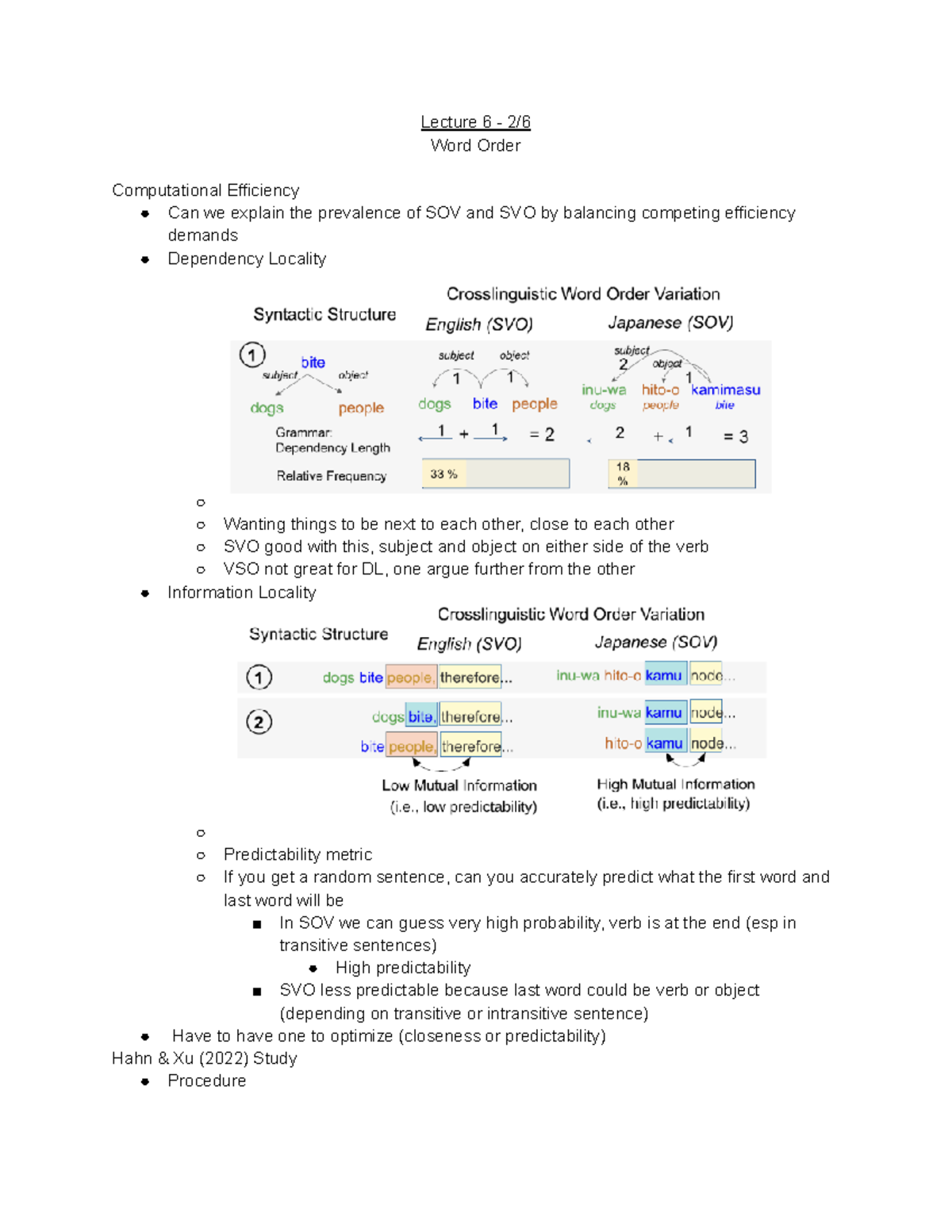 Lecture 6 - 2 6 - Lecture 6 - 2/ Word Order Computational Efficiency ...