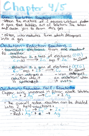 Chapter 9a notes - CHE 110 - Studocu