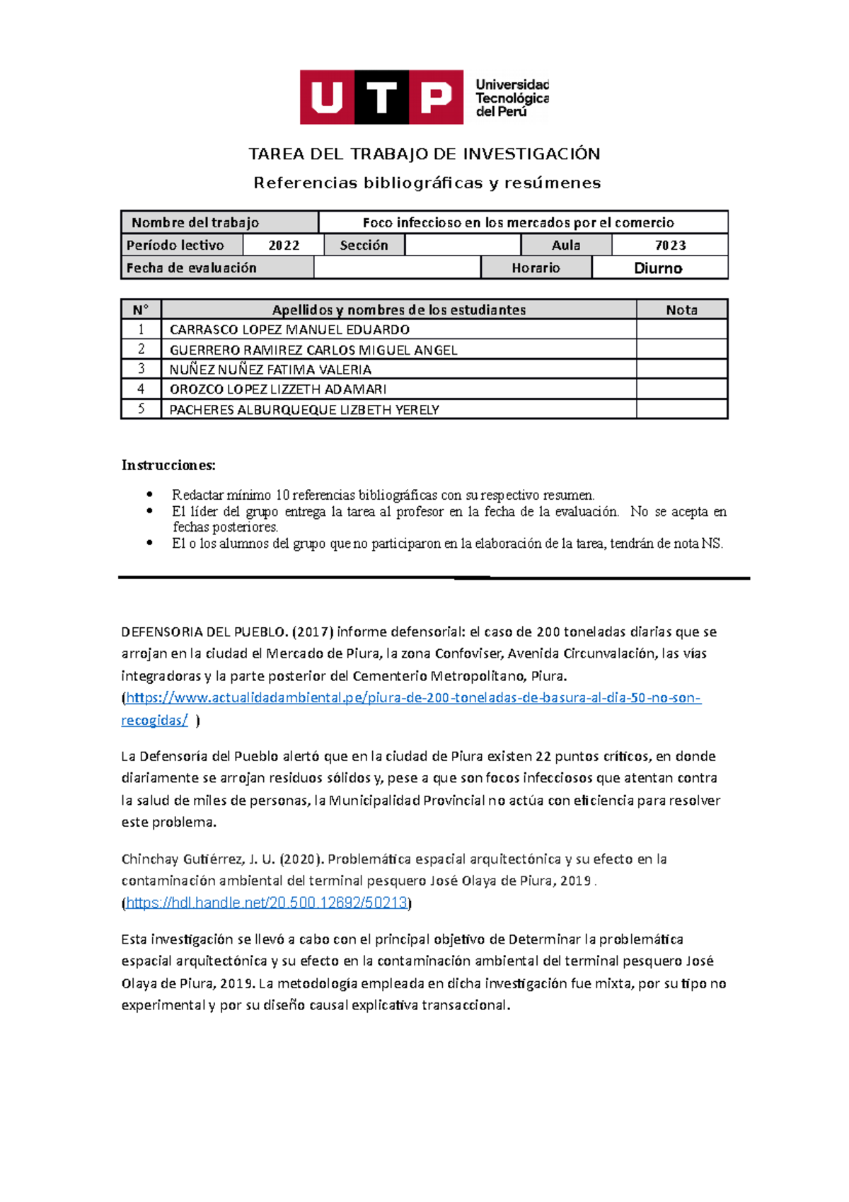 Formato de entrega de tarea de fichas de resumen y bibliográfica ...