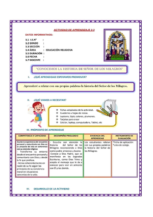 Sesión DE Aprendizaje LAS Emociones - SESI”N DE APRENDIZAJE N∞ DATOS INFORMATIVOS: InstituciÛn ...
