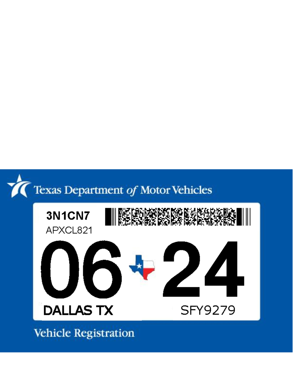 Sticker Nissan Versa 2012 - HTS 1001 - 3N1CN - APXCL DALLAS TX SFY ...
