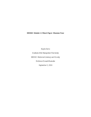 His 262 Module Two Project Proposal - Mainly, my husband being a law ...